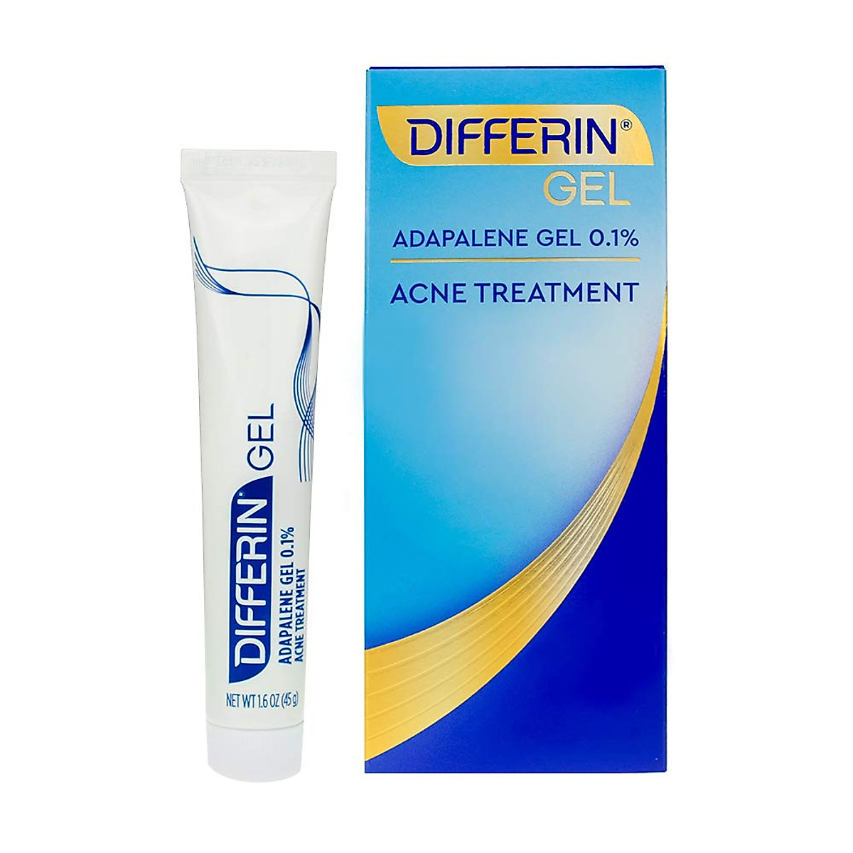 Differin Adapalene Prescription Strength Retinoid Gel 0.1% Acne Treatment (Up to 90 Day Supply), 45 Gram