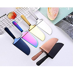 MBBITL Cake Server Pie Pizza Cutter Stainless Steel Spatula - Rainbow