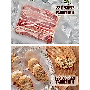 11" X 9.85' (1 Roll) And 8" X 9.85' (1 Roll) Vacuum Sealed Bag Rolls, Cut To Size Rolls, Bpa Free, Heavy Duty Vacuum Sealed Storage Bag Rolls, Suitable For Sous Vide.