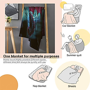 huanxiangouyue Dragon Blanket and Throws Soft Cozy Flannel Dragon Throw Blanket Present for Men Women Funny Dragon Throw Blanket for Couch Bed Dorm 50"x40"