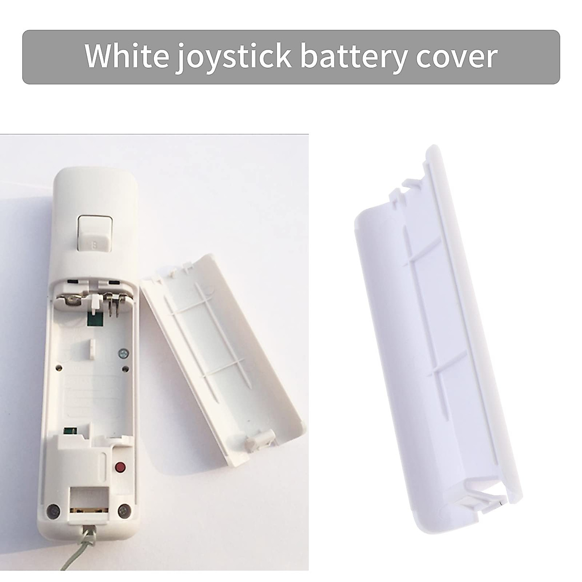 Create idea 4PCS Battery Back Door Cover Shell Compatible with Nintendo Wii Remote Controller Replacement Plastic Battery Lid White