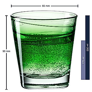 Leonardo Vario Struttura Drinking Glass, 1 Piece, Dishwasher Safe Water Glass, Colourful Glass Drinking Cup, Juice Glass, Green, 250 ml, 026840
