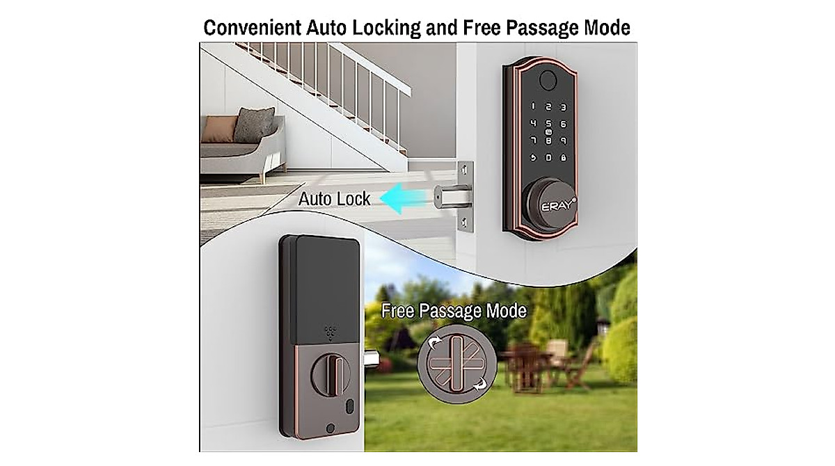 Smart Fingerprint Door Lock - 5-in-1 Keyless Entry