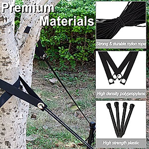 31pcs Tree Stake Kits,15pcs Black Tree Stakes+15pcs Tree Straps+157.48 in Strong Rope Young Trees Anchoring Kits Protect Against Wind,for Sapling Straight Up Outdoor Garden Yard Plant Fix Stump Kit