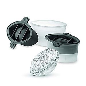 Tovolo Football Ice Molds (Set of 2) - Slow-Melting, Leak-Free, Reusable, & BPA-Free Craft Ice Molds For Game Day/Great For Whiskey, Cocktails, Coffee, Soda, Fun Drinks, And Gifts