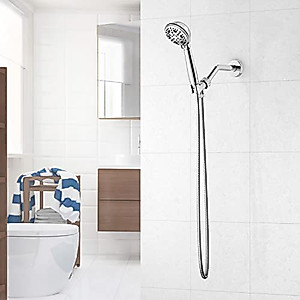 Shower Head, High Pressure 6-Setting Handheld Shower Head, Astomi Chrome Showerhead with 71 Inches Stainless Steel Hose and Adjustable Bracket
