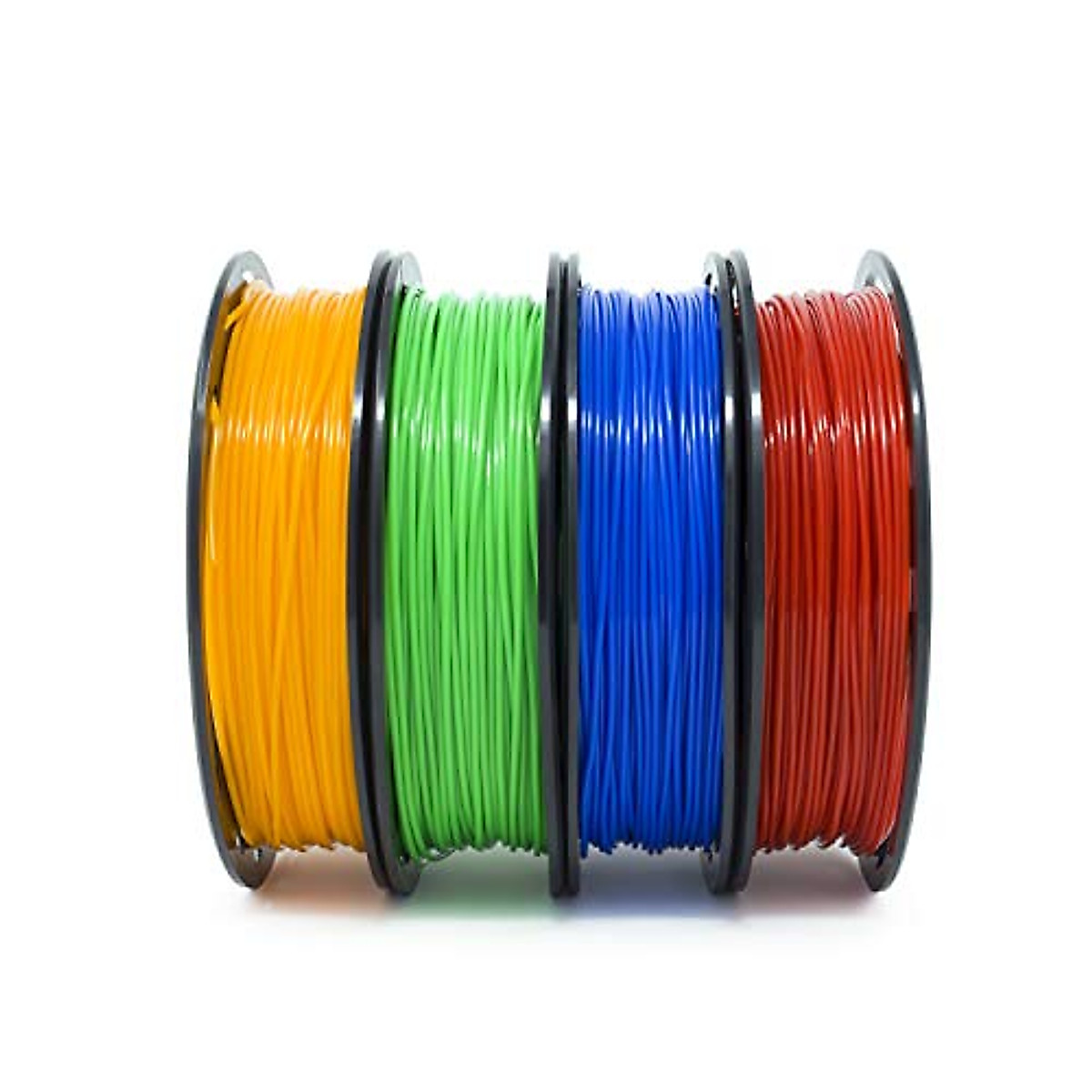 Gizmo Dorks ABS Filament for 3D Printers 3mm (2.85mm) 200g, 4 Color Pack - Blue, Green, Orange, Red