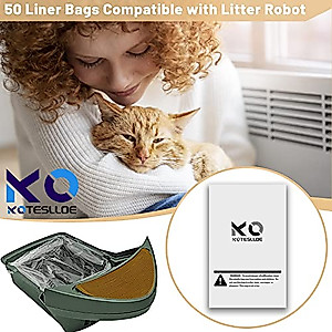 50 Pack Liner Bags for Litter Box Automated, Waste Drawer Liners Compatible with Litter Box Robot, 9-11 Gallons Jumbo Liners for Cat Litter Box