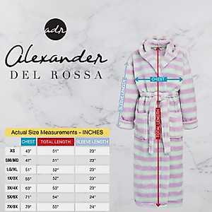 Alexander Del Rossa Womens Fluffy Robe, Fuzzy Robe for Women, Long Hooded Robes for Women, Plus Size Robe Pink Rose Quartz Medium (A0304RSQMD)