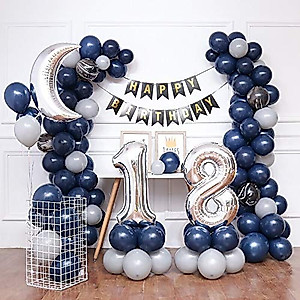 Maylai 50 Pack Navy Blue Balloons 12 Inch(Thick 3.2g/pc) for Wedding Birthday Party,Dark Blue Balloons Round Chrome Helium Balloons, Navy Balloons for Cowboy Party Decorations