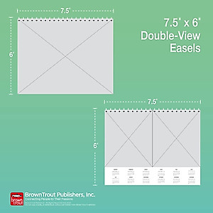 Beaches | 2024 7.5 x 6 Inch Monthly Double-View Easel Desk Calendar | BrownTrout | Travel Nature Tropical