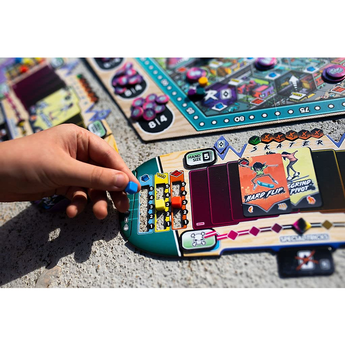 Skate Summer Board Game - Master the Half-Pipes of Pelican Park in This Thrilling Strategy Game! Family Game for Kids and Adults, Ages 14+, 2-5 Players, 60-90 Min Playtime, Made by Pandasaurus Games