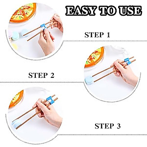 42 PCS Reusable Chopsticks Helpers Training Chopstick Hinges Connector Practice Chinese Chopstick Helper, Multicolor Non-Slip Portable Practice Chopsticks for Adults, Kids, Beginner, Trainers
