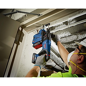 Bosch GBH18V-26DK15-RT 18V EC Brushless Lithium-Ion SDS-Plus Bulldog 1 in. Cordless Rotary Hammer Kit (4 Ah) (Renewed)
