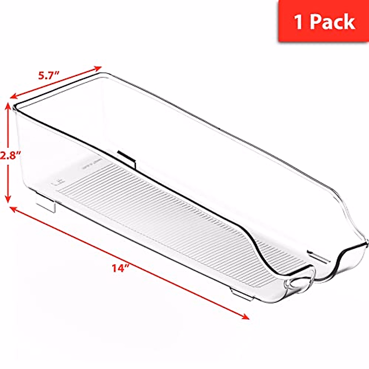 SimpleHouseware Can Dispense Refrigerator Organizer Storage,Clear
