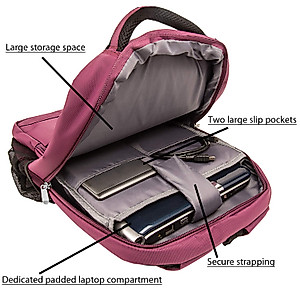 Accessory Bundle, Secure Purple Laptop Backpack 15-inch Made for Inspiron, Dell Latitude Vostro XPS Precision, G15 G3 G5 G7