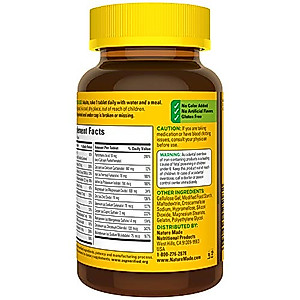 Nature Made Multivitamin Tablets with Iron, Multivitamin for Women and Men for Daily Nutritional Support, 130 Tablets, 130 Day Supply