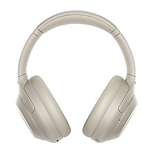 Sony WH-1000XM4 Wireless Noise Canceling Over-Ear Headphones (Silver) Bundle with Headphone Hanger Mount (2 Items)