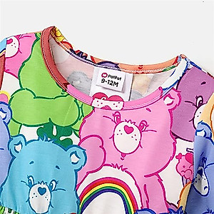 PATPAT Care Bears Baby Toddler Girl Long-Sleeve Cute Playwear Dress 3-4 Years Multi-Color