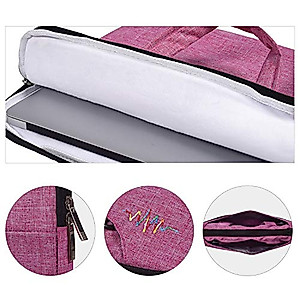 15-15.6 Inch Laptop Bag,Girl/Lady Simplicity Stylish Notebook Messenger Shoulder Bag Case Briefcase for Acer 15.6" chromebook,Asus Dell Samsung HP Toshiba Acer MSI LG Laptop Protective Case,Light Red