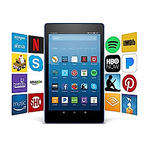 Fire HD 8 Tablet with Alexa, 8" HD Display, 32 GB, Marine Blue - with Special Offers (Previous Generation – 7th)