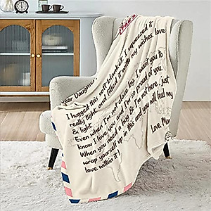 Daughter Blanket Gift from Mom Birthday Gifts for Daughter | to My Daughter Blanket from Mother, Christmas Mothers Day Bday Presents for Daughter Step Duaghter Throw Blanket 50" X 60"