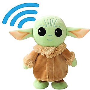 PAZATAO Talking Baby Yoda 7.8 Inch,Walking Baby Yoda and Toy Repeats What You Say Plush Animal Toy Electronic Toy for Boys,Girls,Stuffed Animal,Baby Doll for Kids Gifts (Baby Yoda)