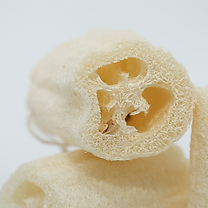 pisdoplop 4" Natural Loofah Exfoliating Body Sponge Scrubber for Skin Care in Bath Spa Shower Pack of 4