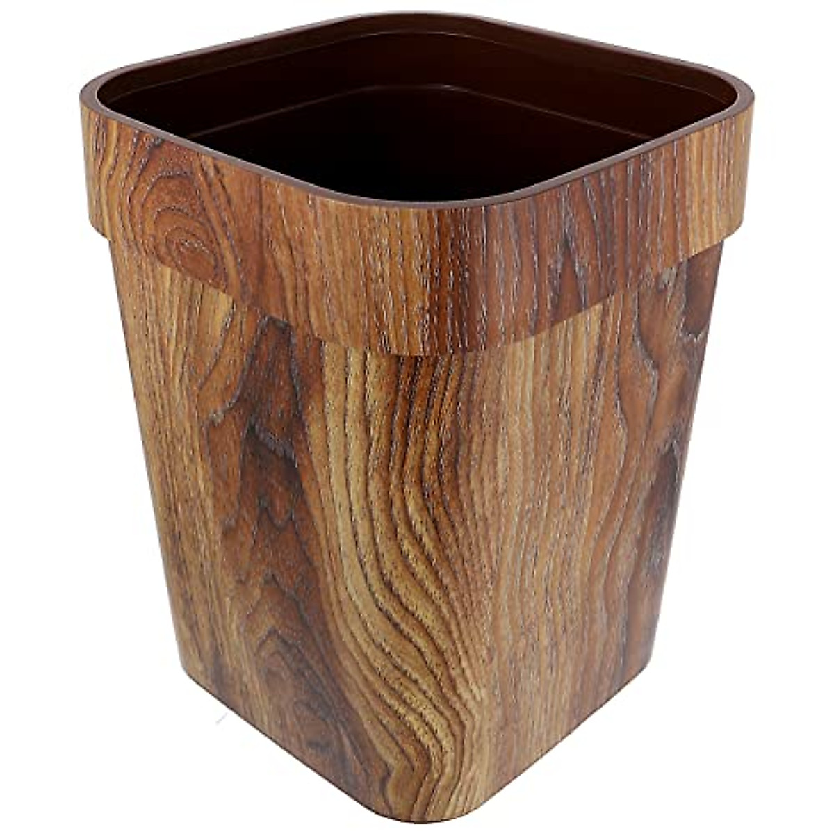 Cabilock Desktop Trash Bin Vintage Trash Can Imitation Wooden Garbage Can Waste Bin Wastebasket Garbage Container Rubbish Bin for Home Office Bathrooms Powder Rooms 13 Gallon Trash can Rubbish