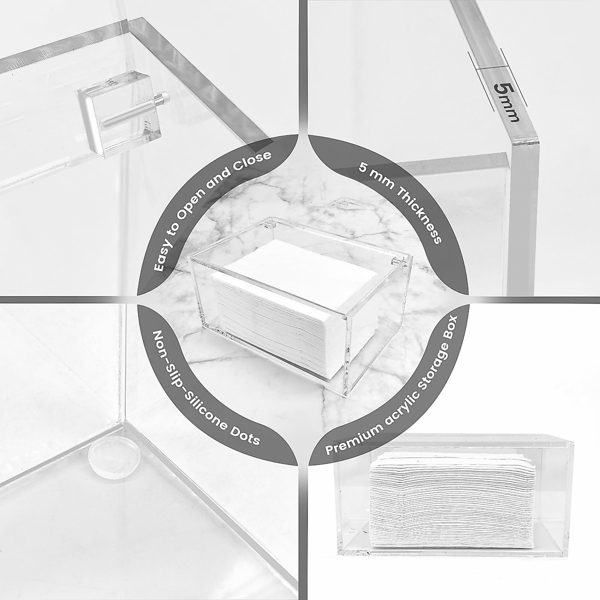 GVPIPYS Acrylic Dryer Sheet Holder,Clear Dryer Sheets Dispenser Container Box with Lid,Dryer Sheet container for Laundry Room,Laundry Sheet Holder for Organizing Fabric Dry Sheet and Laundry Pods