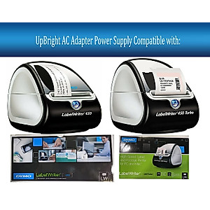 UpBright 24V AC/DC Adapter Compatible with Dymo Labelwriter LW 400 450 Series LW400 LW450 Turbo Pro Twin Duo LW450T 1750283 1752266 Label Writer Printer DSA-42PFC-24 2 240175 24VDC 1.75A Power Supply