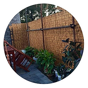 LJIANW Sun Shade Sail, Natural Garden Fence Screening Reed Roll Peeled Reed Fence Garden Privacy Fence Wind Break Screening Wall Roll, 23Sizes (Color : Brown, Size : 1.3x1m)