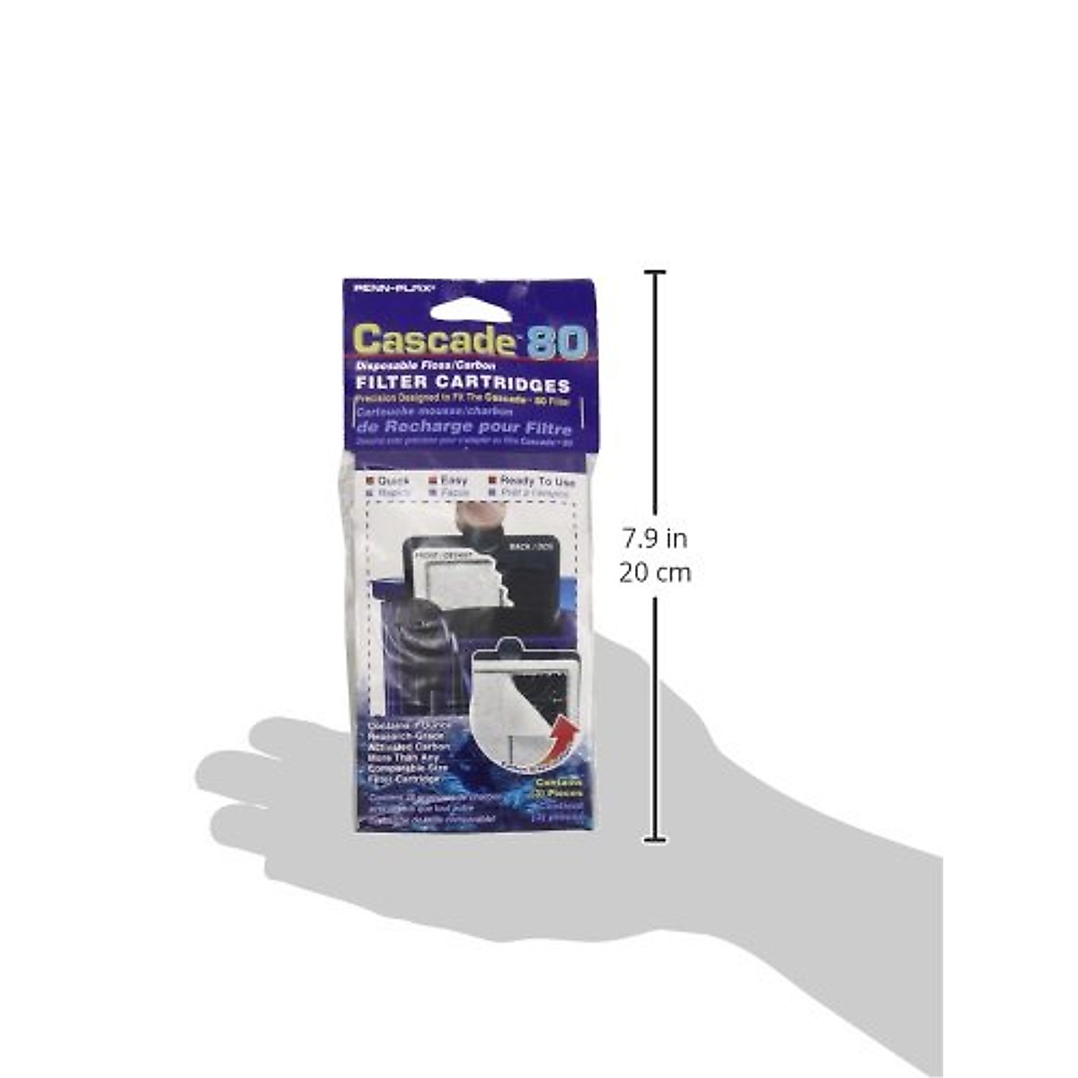 Penn-Plax Cascade 80 GPH Filter Cartridges, 3-Pack