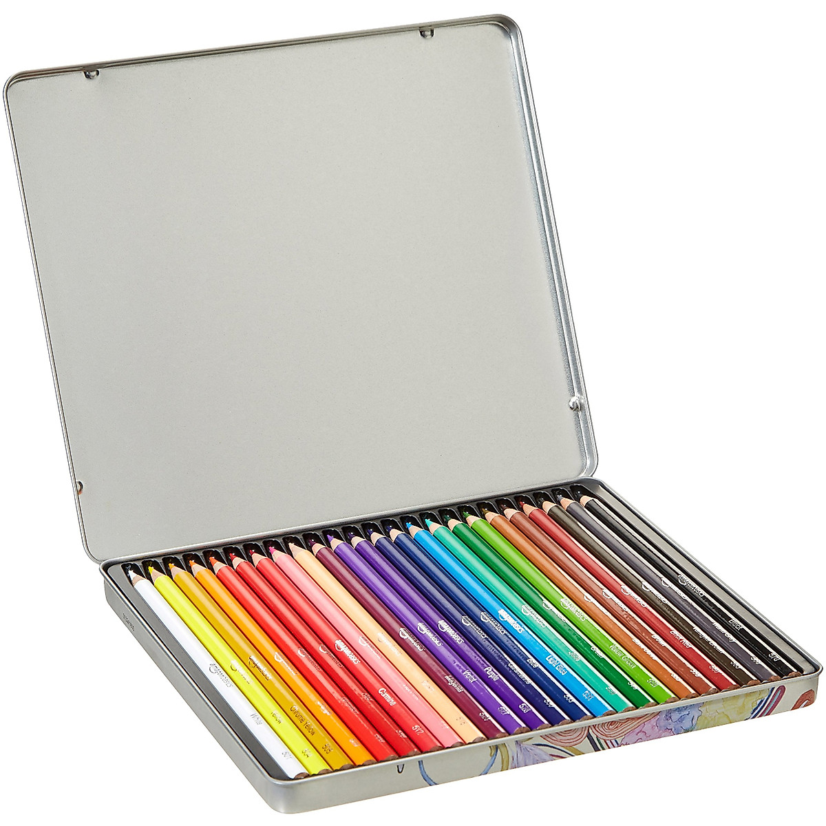 Amazon Basics Premium Colored Pencils, Soft Core, 24 Count (Pack of 1)