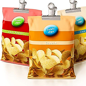 Coideal Large Metal Hinge Clips - 20 Pack 2 Inch Silver Bull Binder Paper Clip Clamp for Office Pictures Photos, Kitchen Food Bags (51mm)