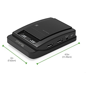 Plugable USB 2.0 7-Port High Speed Hub with 15W Power Adapter - Driverless