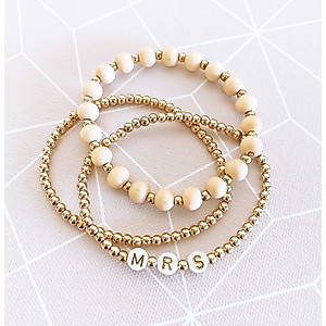 Mrs Beaded Bracelet Gift Jewelry for Bride Future Mrs Gifts Bride to Be Bracelet