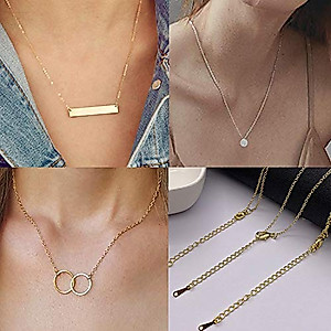 choice of all 3 Layered Necklaces for Women, Dainty 14K Gold Plated Layering Choker Necklace Handmade Layered Moon Coin Disc Necklace Jewelry for Women (3layer Circle-Silver)