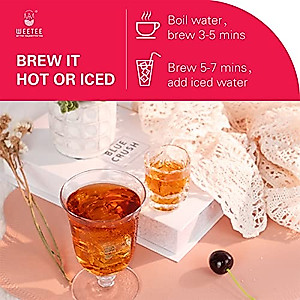 WT WEETEE Organic Decaf Black Tea Bags, USDA Organic Black Tea 100 Count | Smooth & Mild Taste | CO2-Decaffeinated | Resealable Kraft Bag