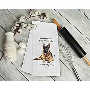 German Shepherd Kitchen Towel - Soft Highly Absorbent - German Shepherd Gifts - Dish Towels for Washing Dishes - Tea Towels - Reusable - Quick Drying - 100% Natural Cotton - Towels For Pet Lovers