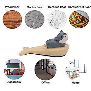 WONIU 2pcs Door Stoppers, 2 Inches Kitty Puppy Small Door Stopper, Cute Cat Dog Animal Door Stops with Strong Friction Silicone Pad, Doorstop Door Wedge for Classroom Office Home, Plastic