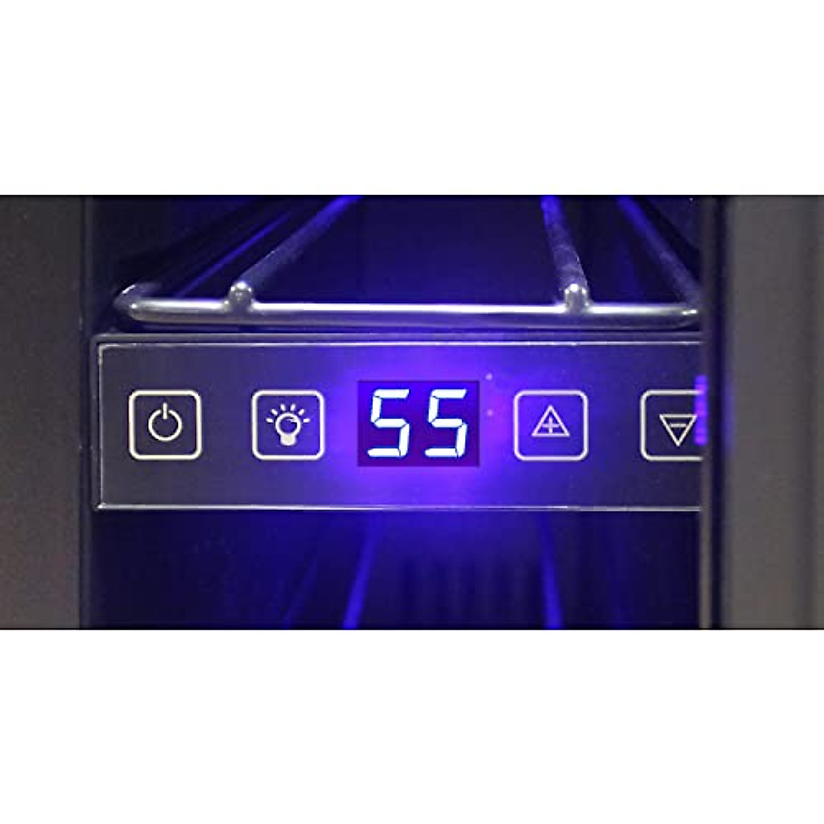 Vinotemp EL-7TS-BLACK 7 Bottle Cooler Refrigerator Freestanding Wine Cellar or Built-in Installation with Automatic Defrost, LED Display and Front Venting, Black