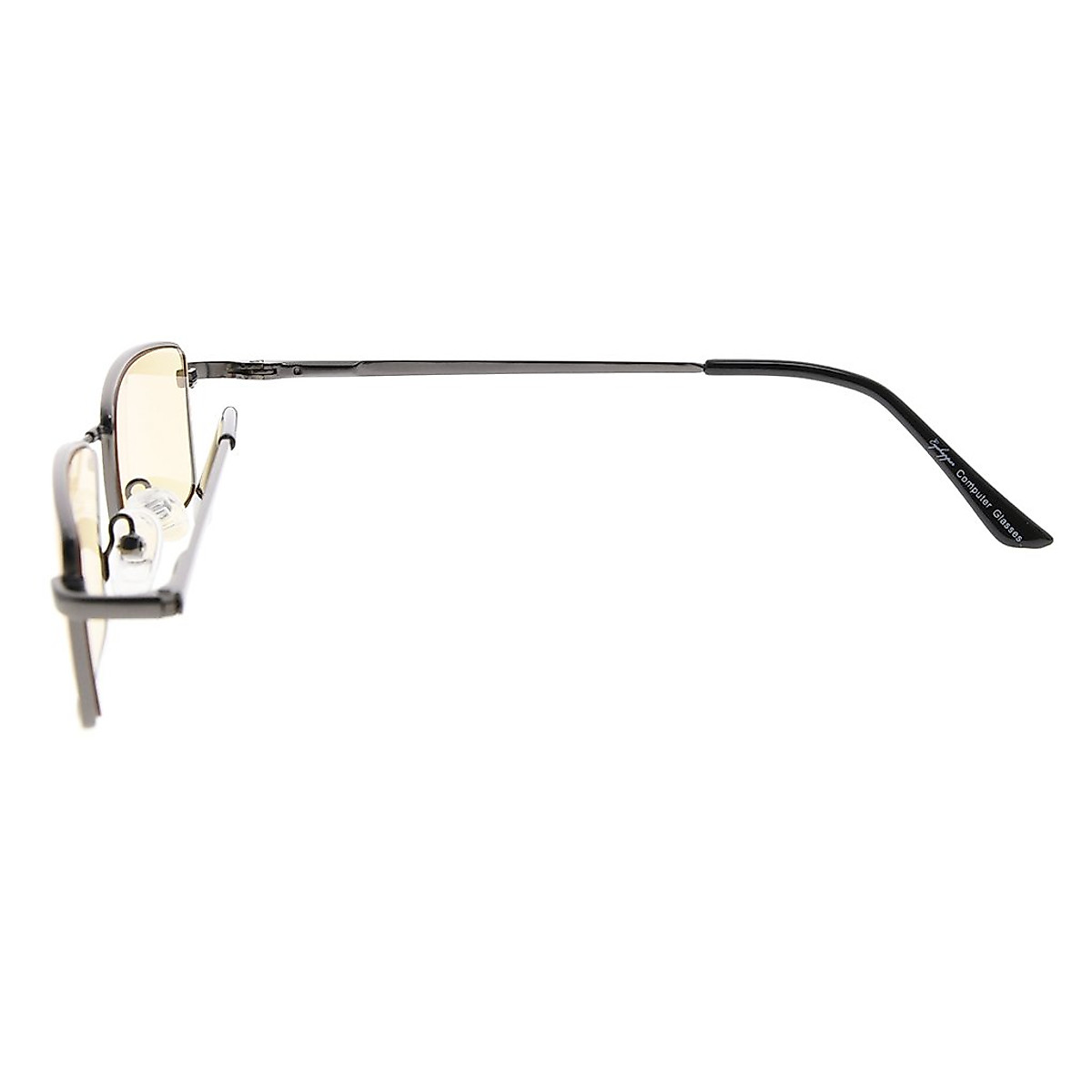 CessBlu Blue Light Filter Glasses Bendable Bridge Computer Eyeglasses Women Men Reading(Gunmetal)+0.75