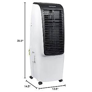 Frigidaire Portable Evaporative Air Fan and Humidifier| Portable Air Conditioner Cools up to 640 Square Feet | Personal Indoor Swamp Cooler | 600 CFM | Black/White