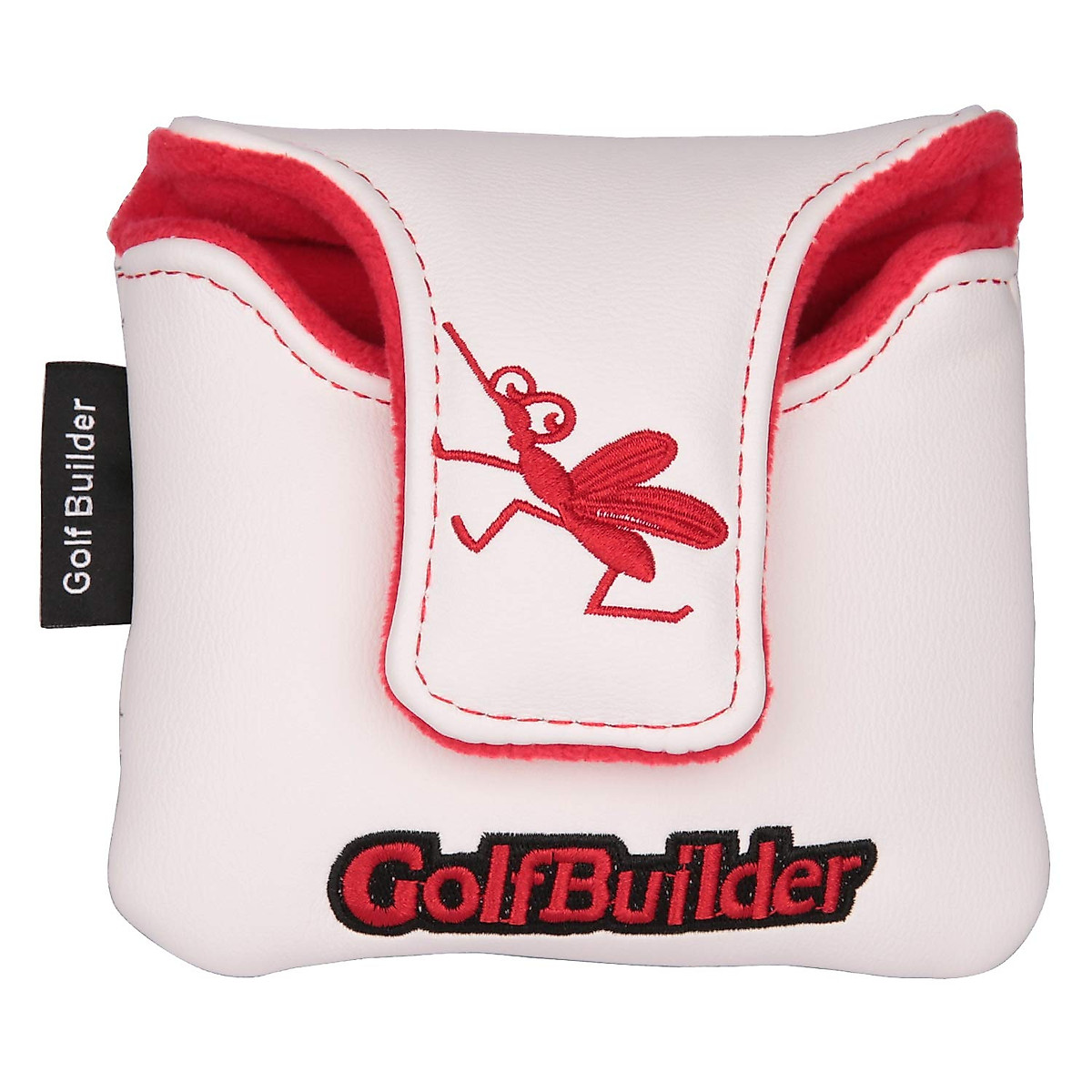 Golf Builder Spider Embroidery Golf Club Square Mallet Cover Spider Mallet Cover (White)
