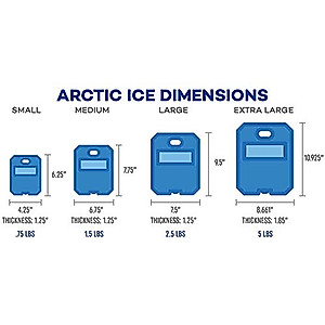 Arctic Ice Chillin' Cradle Series Ice Pack - Long Lasting High Performance X-Large (5 LBS) Ice Pack Curved Design for Sodas, Sports Drinks, Beer or Wine, Middle Divider, Freezes at 28 Degrees (2-Pack)
