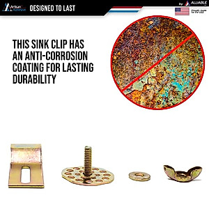 Premium Sink Clips-10 Pack Kit, Undermount Sink Clips, Sink Brackets, Bathroom Sink Clips, Kitchen Sink Clips, Epoxy Sink Clips, Sink Clip, Heavy Duty Sink Clips