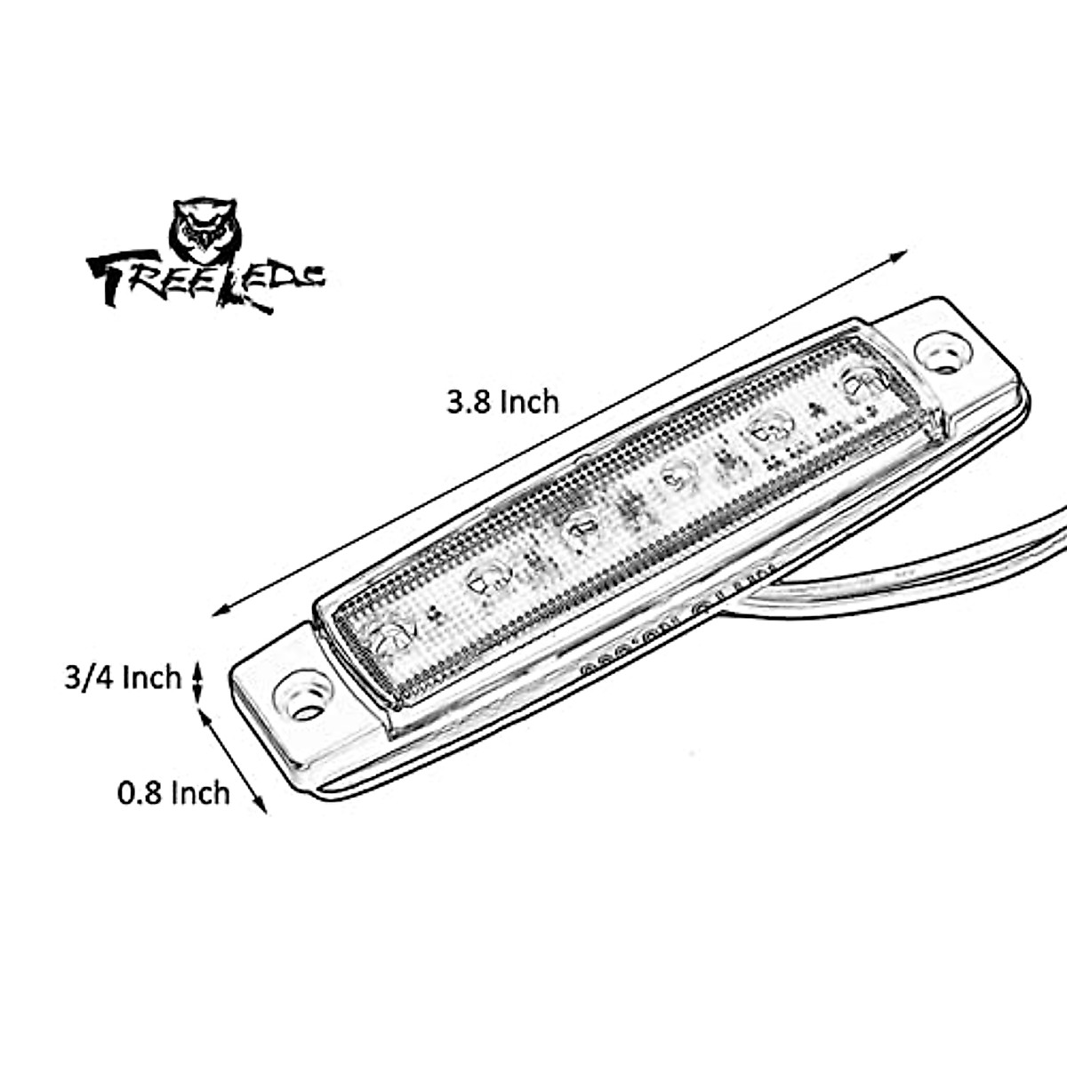 Tree Leds Marine Boat led Navigation Stern Bow Lights Waterproof for Boat, Kayak, Starboard, Small & Big Watercraft 12V DC Red and Green Stripe Kit Long-Life Lenses Durability