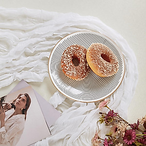 6 Pack White Cheesecloth Table Runner 10FT Long Boho Gauze Table Runner Rustic Sheer Runner for Wedding Bridal Baby Shower Birthday Party Table Decor Thanksgiving Christmas Decorations