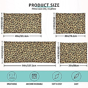 Yellow Camouflage Leopard Pillow Cases King Size Velvet Pillow Covers Super Soft Decorative Pillowcase with Zipper for Women Men Bedroom Sofa Couch